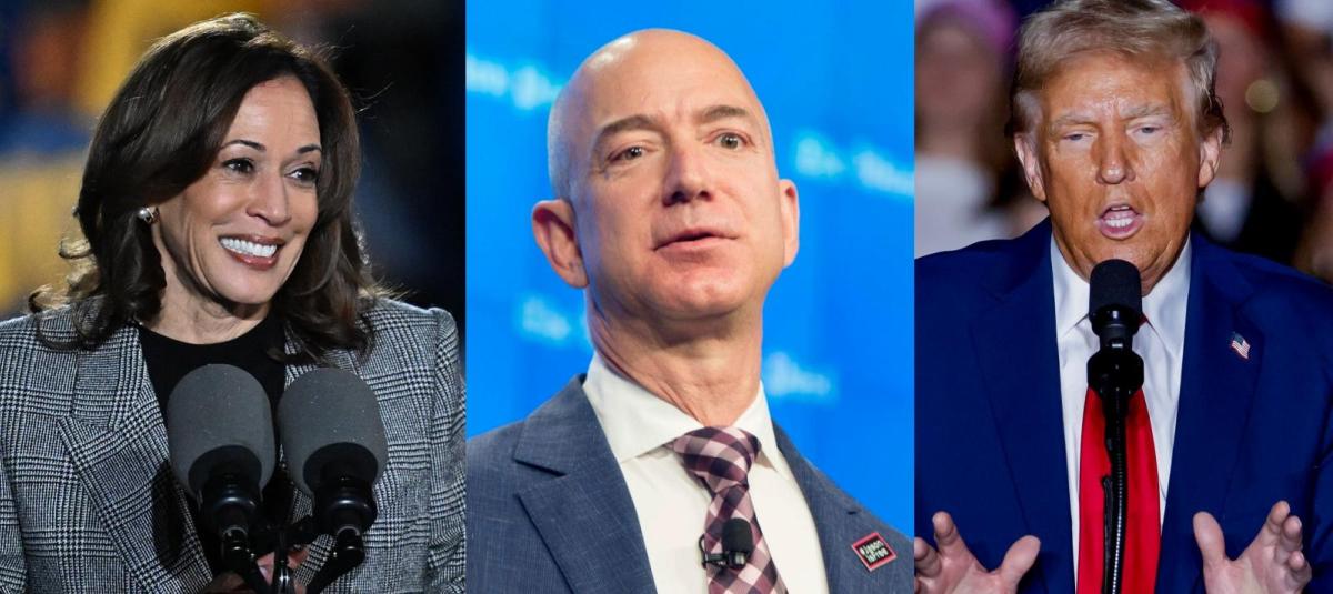 Jeff Bezos defiende decisión del Washington Post de no apoyar a Kamala ...