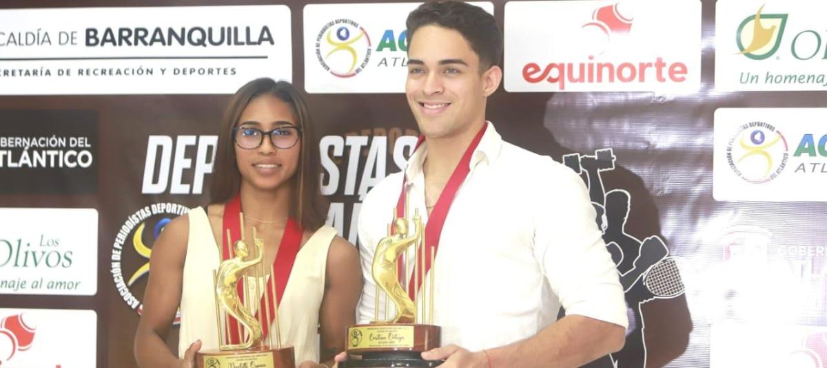 Cristian Ortega y Marleth Ospino, Deportistas del año de Acord Atlántico