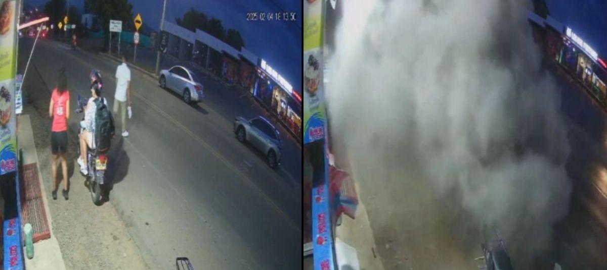 Impactante video muestra momento exacto en que motociclista se salvó de ...