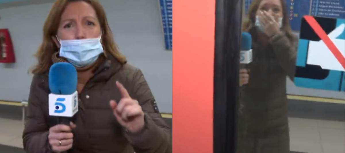 periodista encierra a su camarógrafo en vagón de metro en plena transmisión