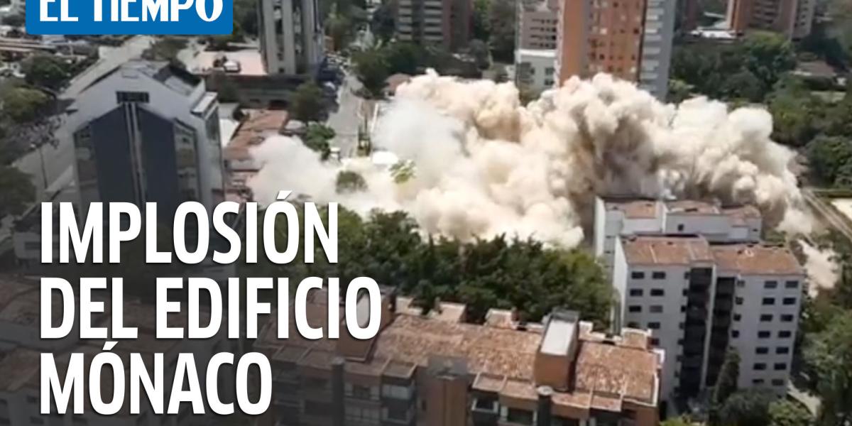 Video caída de edificio Mónaco de Pablo Escobar en Medellín