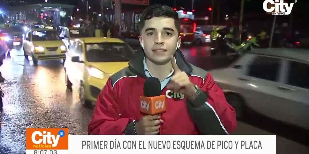 Primer día con el nuevo esquema de pico y placa