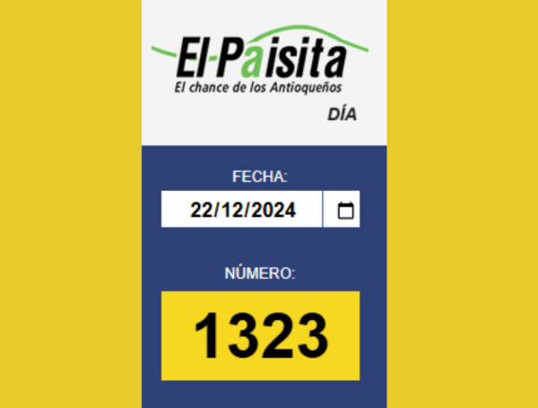 Resultados de El Paisita Día y Noche del domingo 22 de diciembre de 2024