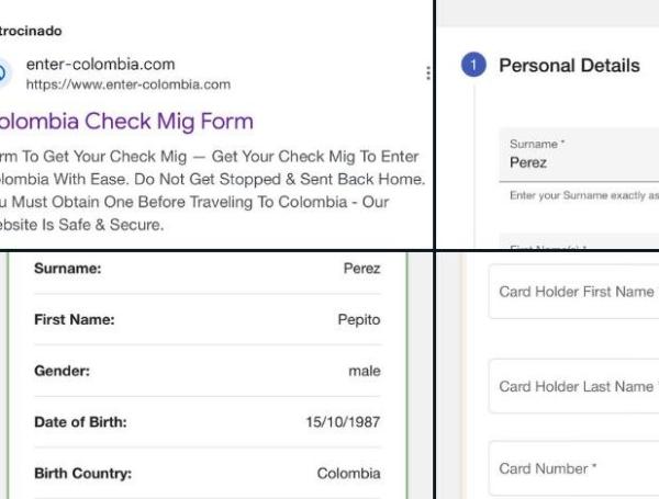 Pilas con este link falso para hacer el CheckMig; Migración Colombia ha ...