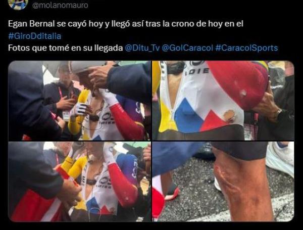 Impactante caída de Egan Bernal: salió a la luz el video del durísimo ...