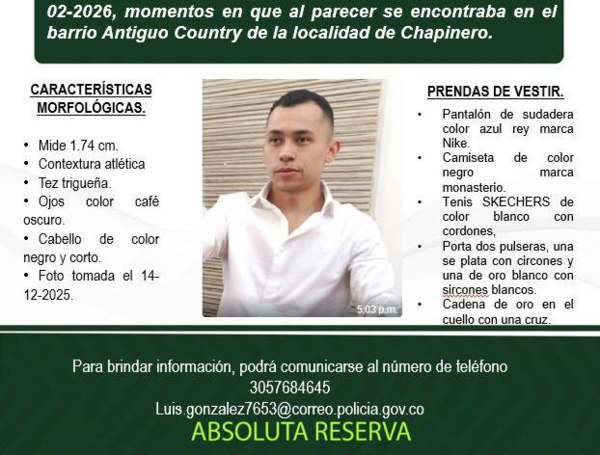 Las últimas pistas de la desaparición del ingeniero David Felipe Acosta ...