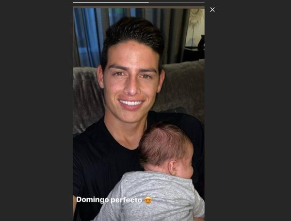 James Rodríguez publica foto con su hijo Samuel, que sacude las redes