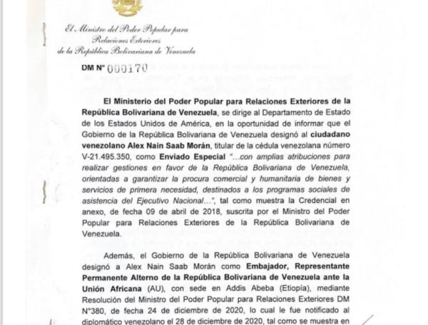 Álex Saab: ¿Venezuela falseo pasaporte para hacerlo pasar por diplomático?