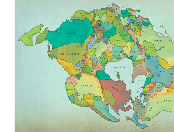 Este sería el mapa del mundo en 250 millones de años, próxima Pangea