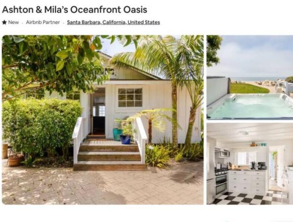 Ashton Kutcher y Mila Kunis ponen su casa de playa en Airbnb