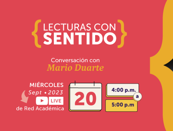 Mario Duarte se presenta en Lecturas con Sentido este 20 de septiembre