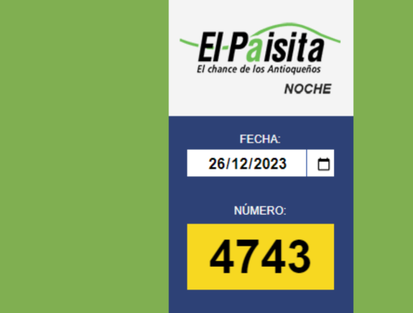 Resultados de El Paisita Día y Noche de este martes 26 de diciembre