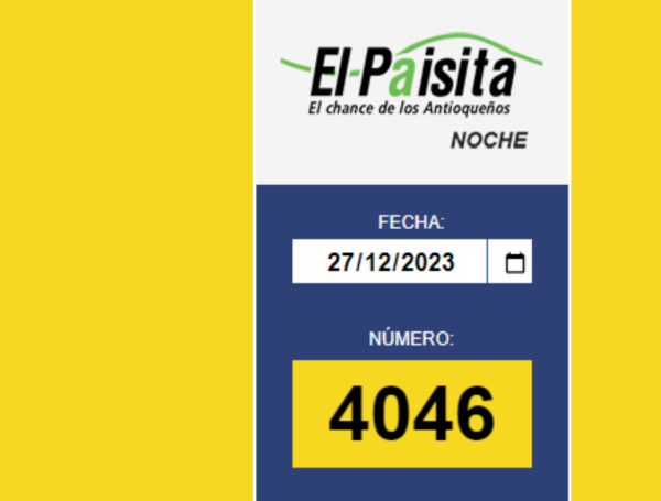 Resultados de El Paisita Día y Noche de este miércoles 27 de diciembre