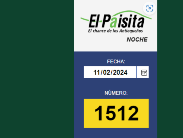 Resultados de El Paisita Día y Noche del domingo 11 de febrero de 2024