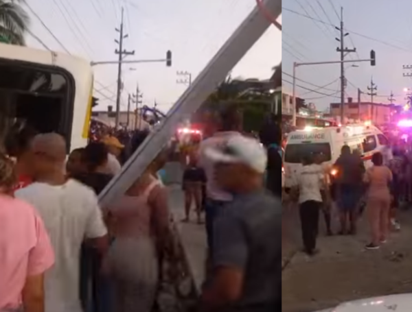 Bus público chocó contra cinco vehículos en San Andrés: dejó varios ...