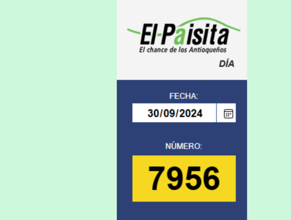 ¿Estuvo de suerte? Resultados de El Paisita Día y Noche del lunes 30 de ...