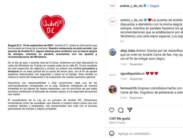 Habla Andrés DC tras conocerse la orden de paralización inmediata de ...