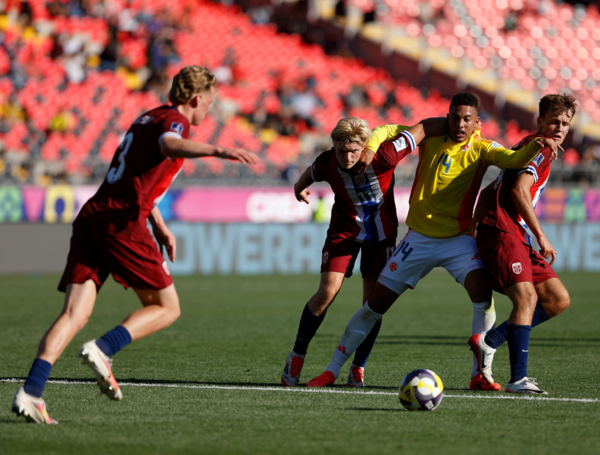 Colombia se estrelló contra Noruega: amargo empate en su segundo partido del Mundial Sub-20