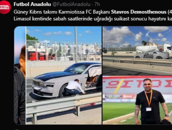 Asesinan a presidente de equipo de fútbol de Chipre: Stavros Demosthenous