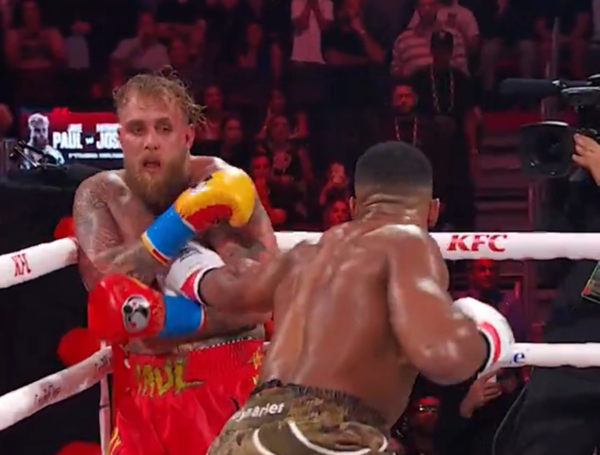 Video del momento en el que Anthony Joshua noquea a Jake Paul y le ...