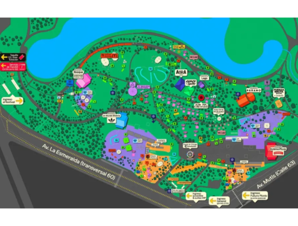 Mapa del Festival Estéreo Picnic 2026: guía completa de accesos ...