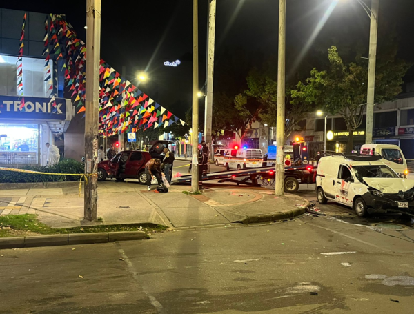 Grave accidente en la calle 94, en el norte de Bogotá, que involucró ...