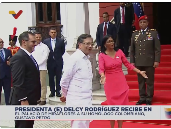 Reunión de Gustavo Petro y Delcy Rodríguez en Venezuela: mandatarios ...