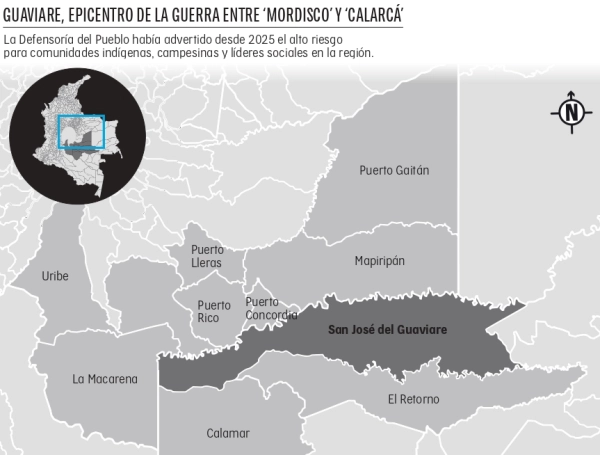 La guerra oculta en la selva del Guaviare y el mapa de la zona en la ...