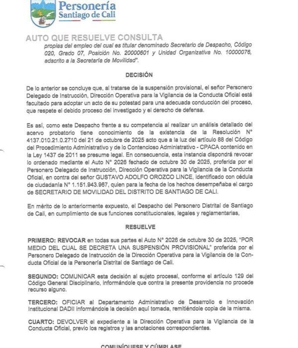 Gustavo Orozco vuelve al ‘ruedo’ como secretario de Movilidad de Cali ...