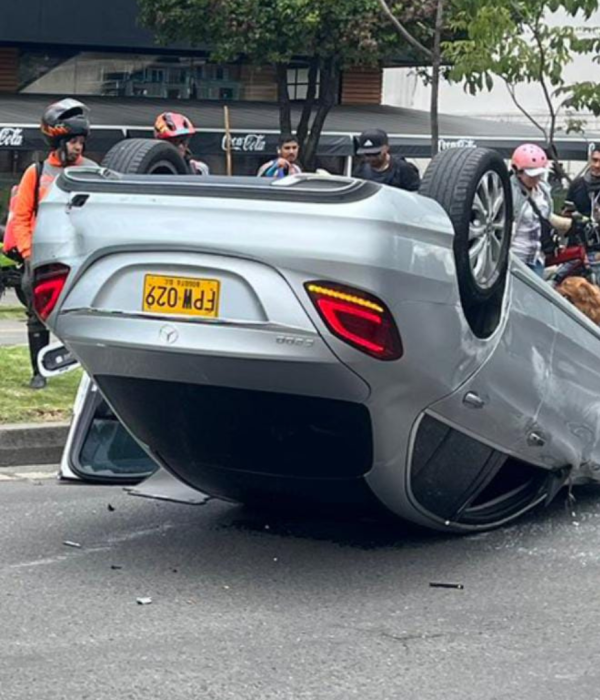 Estos son los dueños del Mercedes que se volcó al norte de Bogotá ...