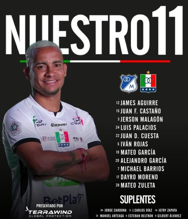Jáder Valencia empata el juego entre Millonarios y Once Caldas en los ...