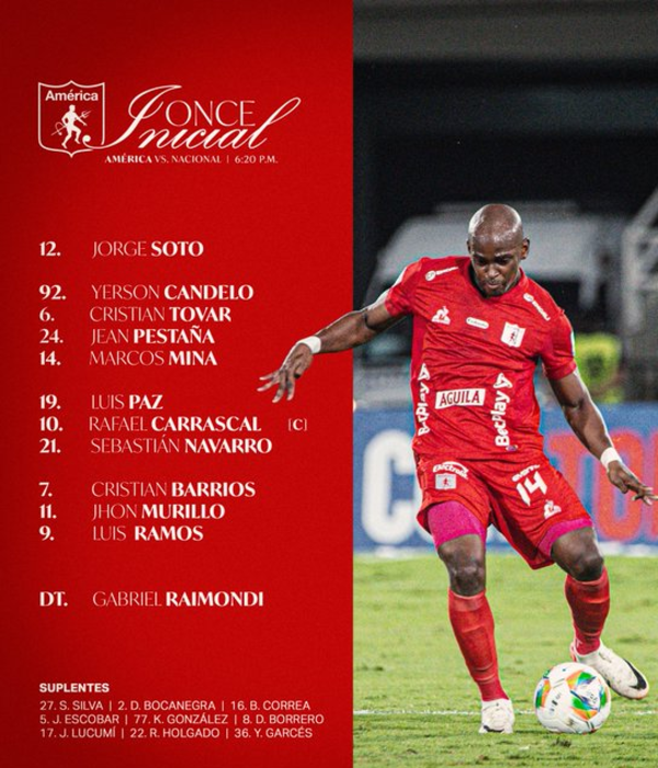 América de Cali vs. Atlético Nacional, siga el minuto a minuto en la ...