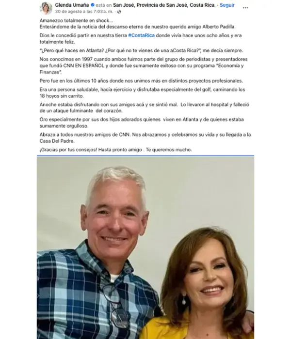 Periodista Alberto Padilla, reconocido rostro de 'CNN' en español, murió a los 60 años en Costa ...