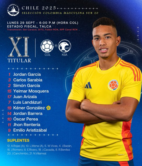 Selección Colombia 1-0 Arabia Saudí, en el Mundial Sub-20 de Chile: así ...