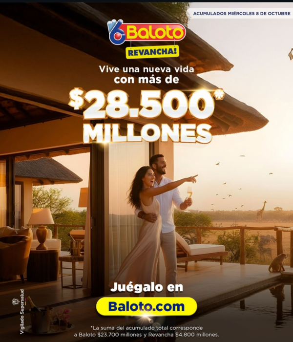 Baloto y Revancha Baloto, estos son los resultados del sorteo del miércoles 8 de octubre