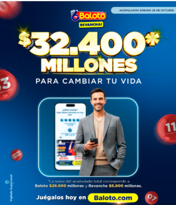 Baloto y Baloto Revancha, conozca aquí los resultados del último sorteo del sábado 25 de octubre ...
