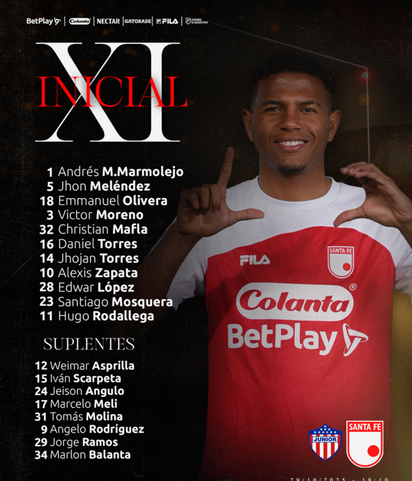 Junior vs. Santa Fe: siga el minuto a minuto en la Liga Betplay