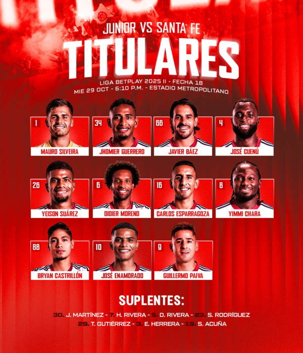 Junior vs. Santa Fe: siga el minuto a minuto en la Liga Betplay