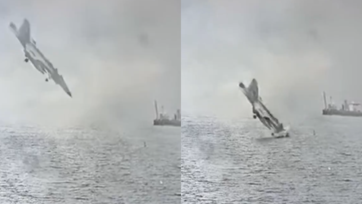 Video| Así fue la impresionante caída de avión militar en el mar de EE ...