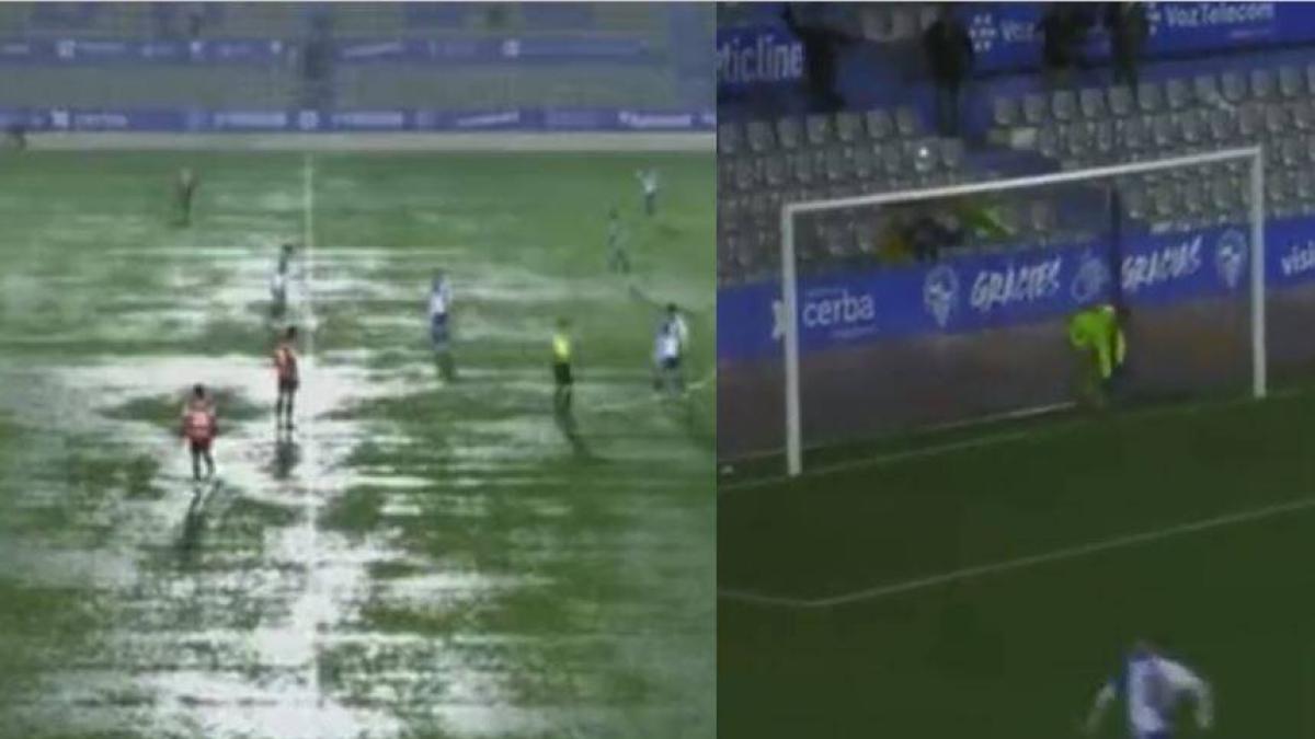 Sabadell vs. UD Logroñés, el golazo desde la mitad de la cancha, video