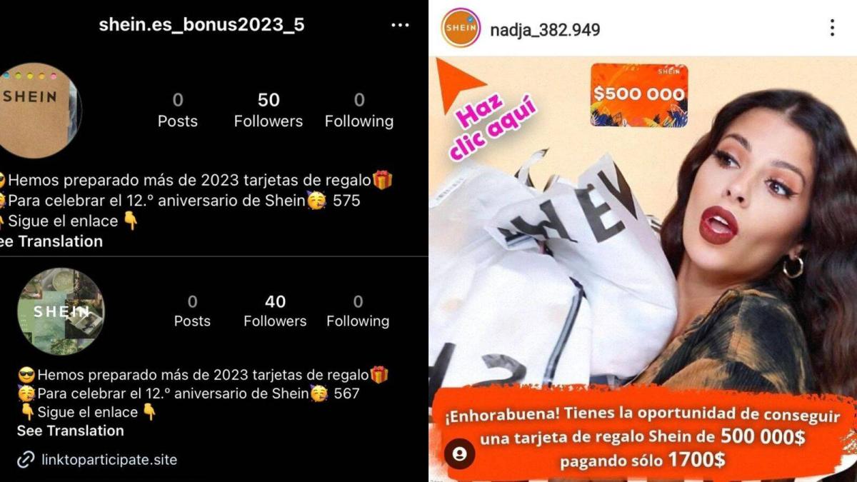 Nueva estafa en Instagram con supuesta tarjeta de regalo de Shein