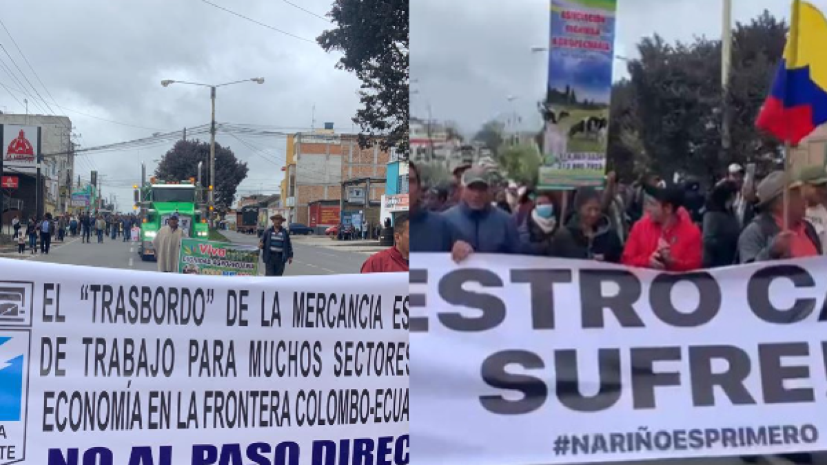 Protesta pacífica paralizó frontera entre Colombia y Ecuador
