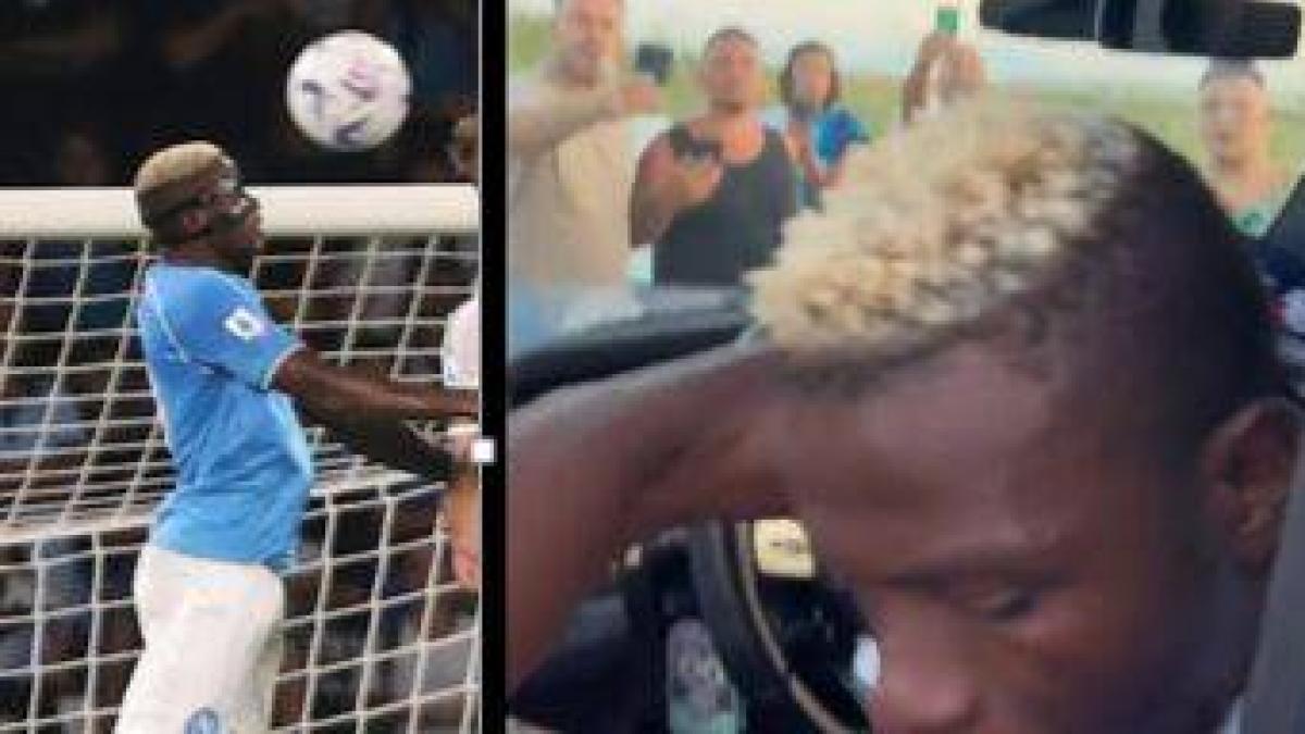 Victor Osimhen se pelea con hinchas del Nápoles, video