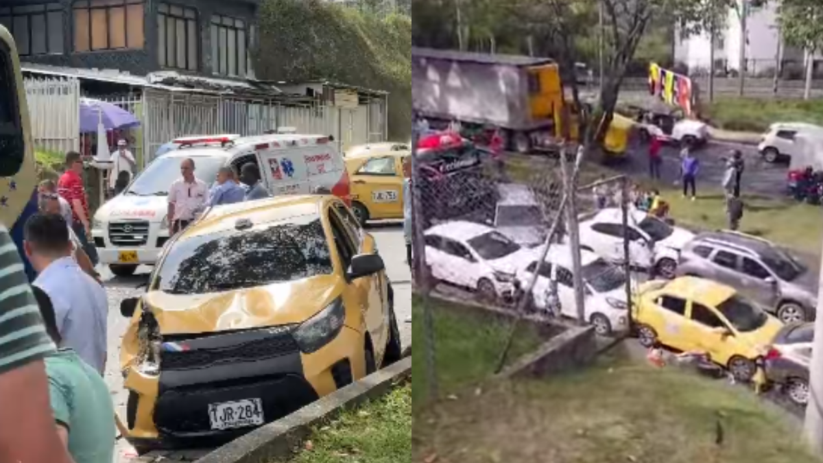 Impactante accidente múltiple en Pereira: un bus, doce carros y una ...