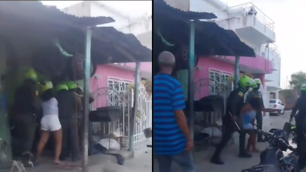 Video: policía en Cartagena tomó del pelo y tiró al piso a mujer durante procedimiento