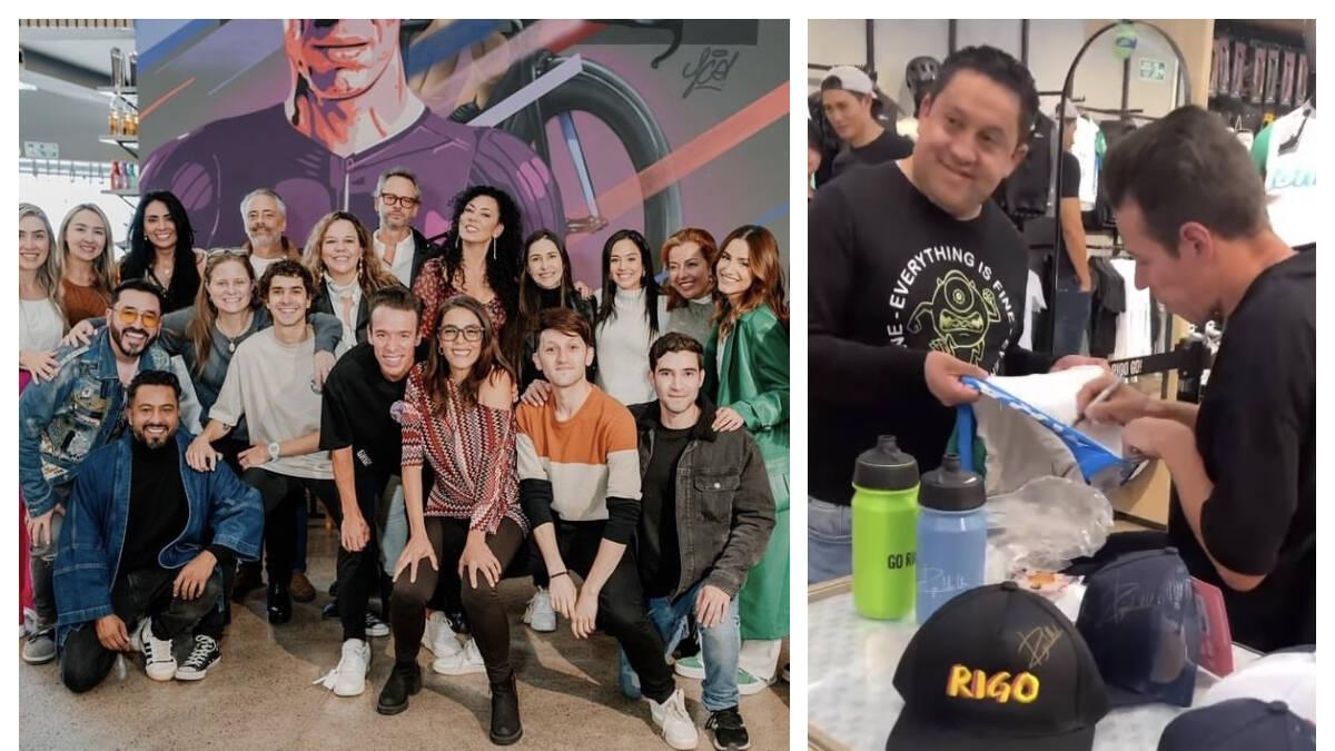 Rigoberto Urán tuvo celebración con elenco de su novela y aficionados
