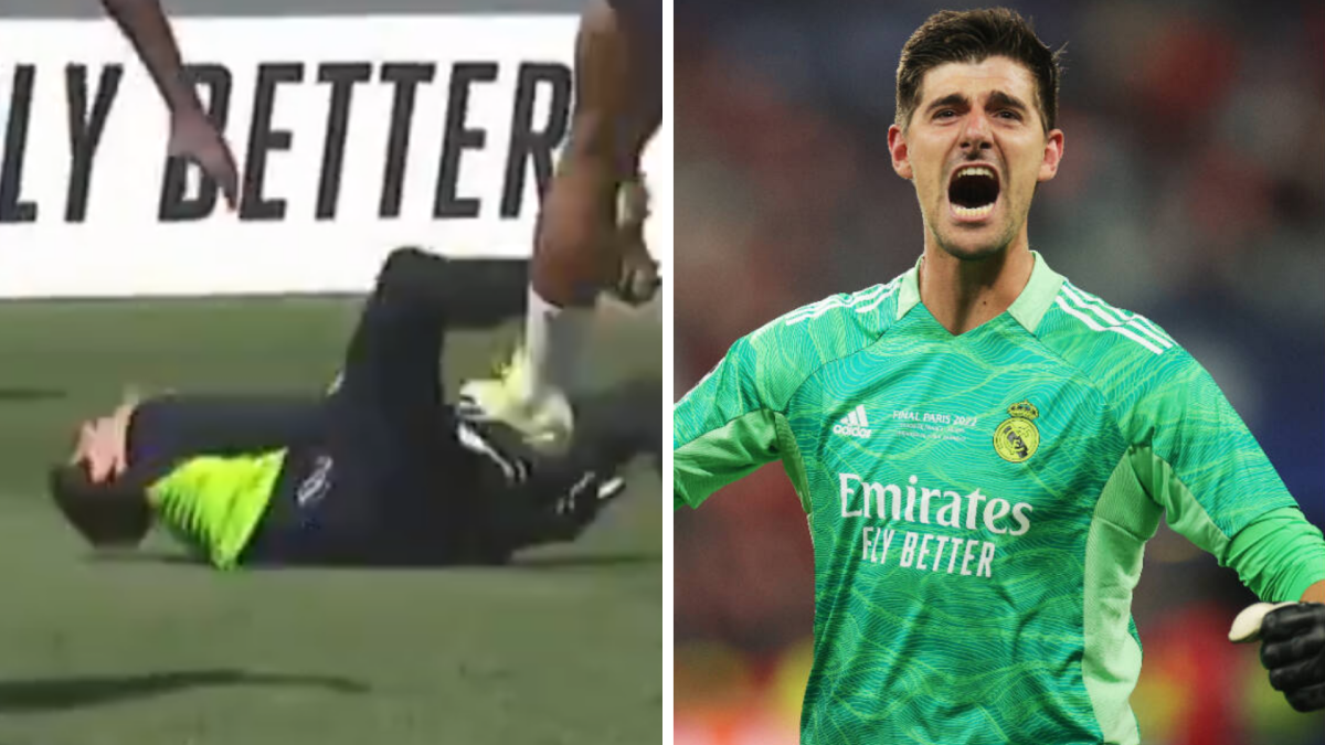 Video: El momento en que Courtois se lesionó y rompió en llanto