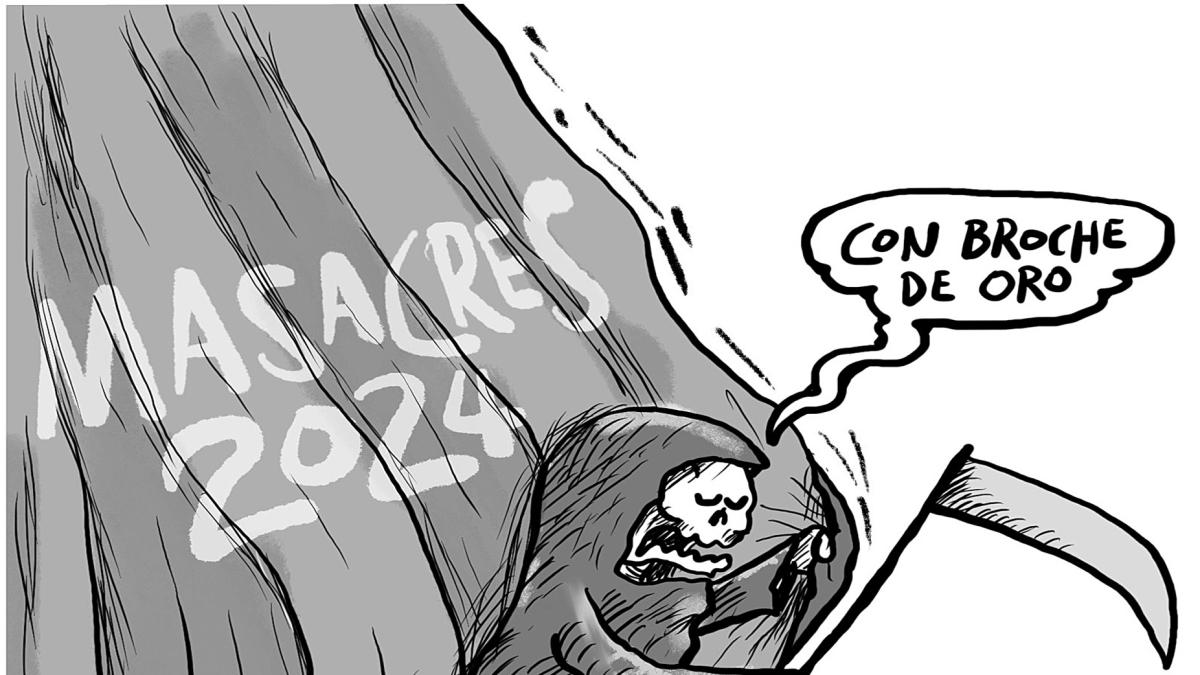 Cerrando el telón - Caricatura de Beto Barreto