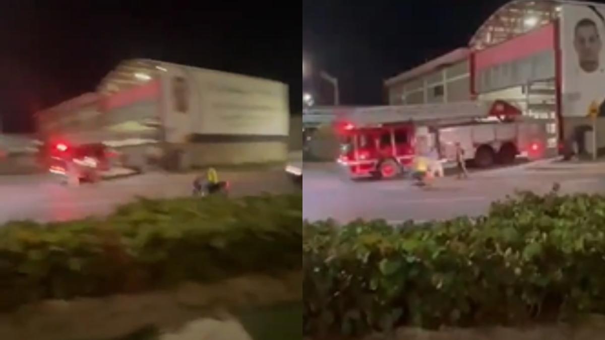 Barranquilla: video de accidente entre motocicleta y máquina de bomberos