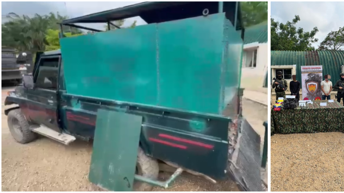 El carro blindado artesanalmente con el que cayeron dos integrantes de ...